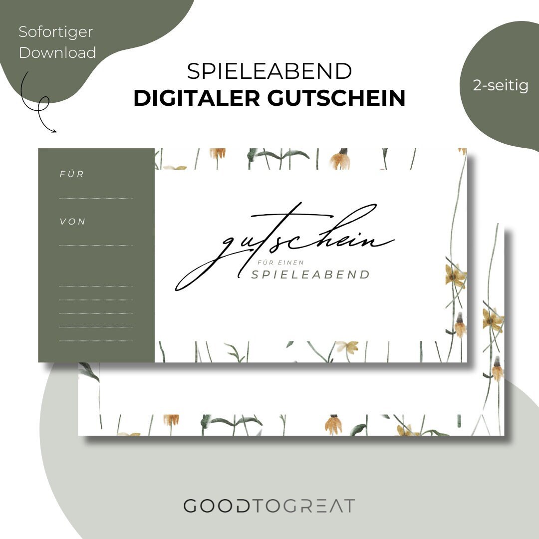 Voucher Games Night | Digital Voucher | to Print | Personalizable ...