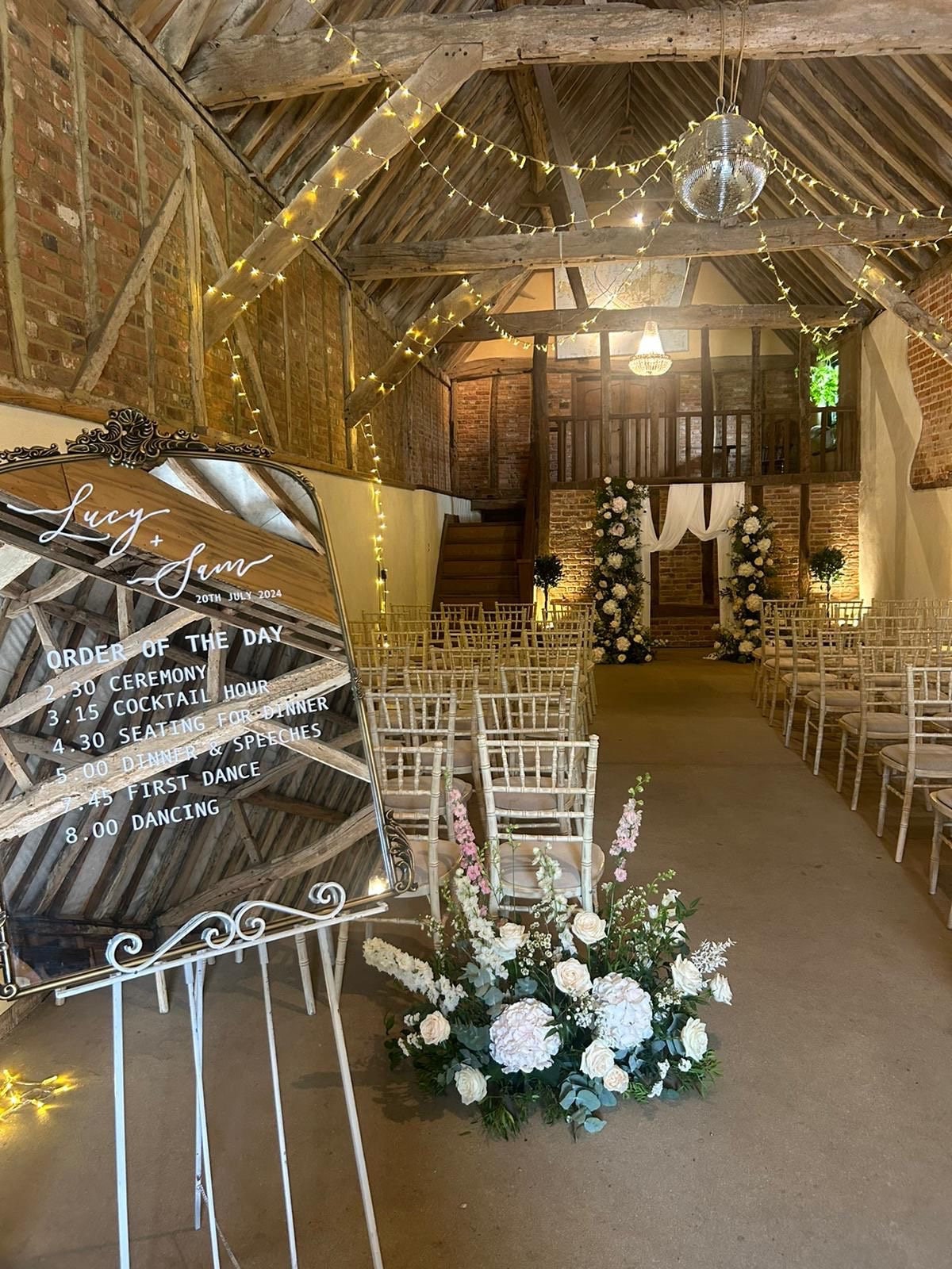 Order of the Day Mirror Wedding Sign DIY Easy With Vinyl Lettering ...