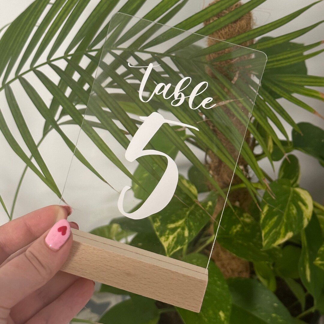 Wedding Table Numbers 10cm High Personalised Vinyl Decals Create Your ...