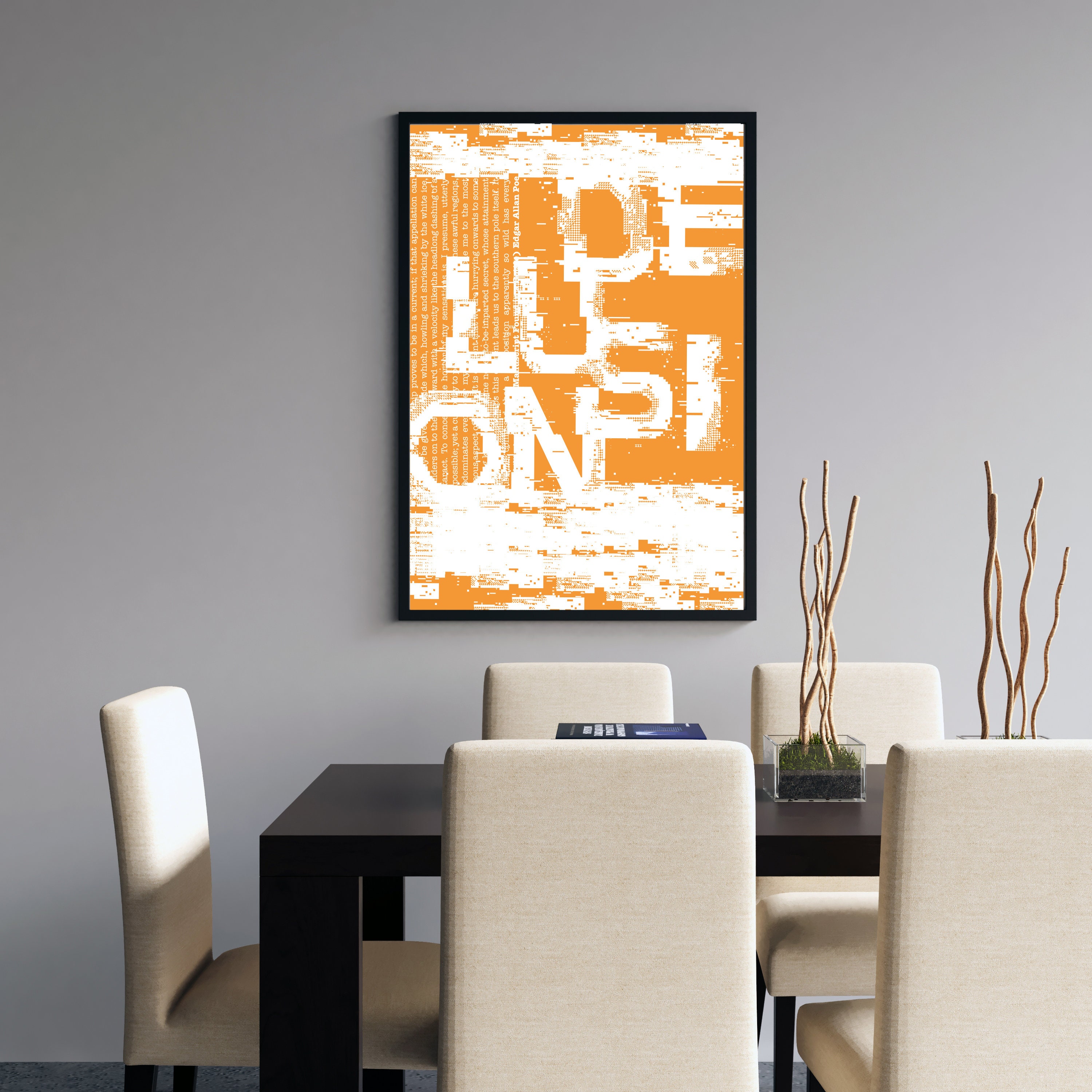 Edgar Allan Poe Quote Poster, Digital Wall Art, Printable Typographic ...