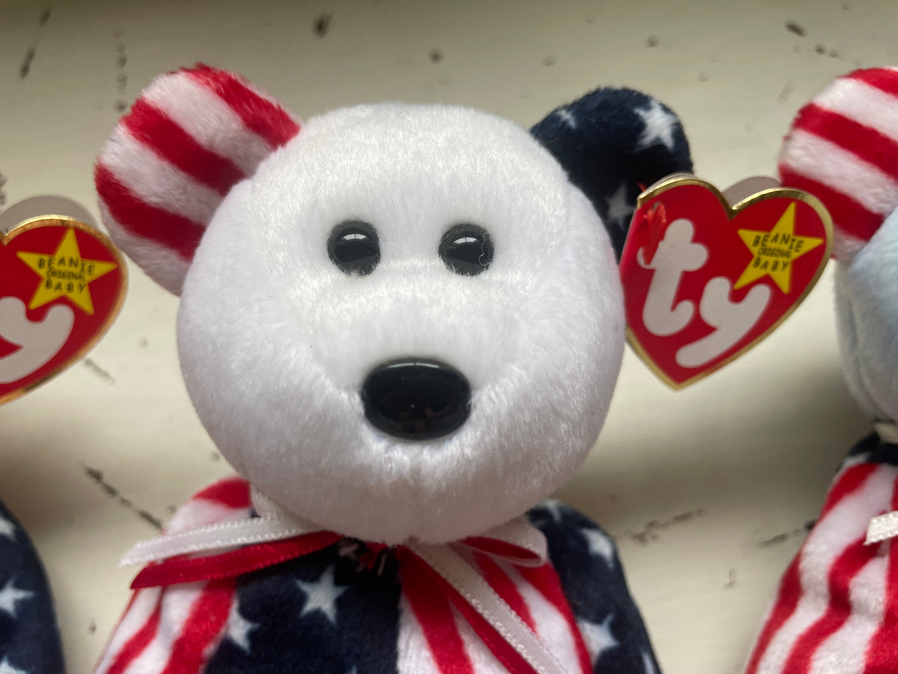 Spangle Beanie Baby Collection Red, White and Blue Faces - Etsy
