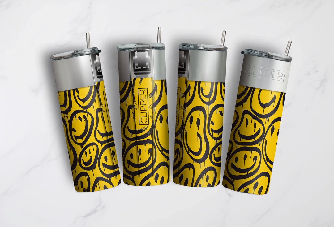 Smiley Clipper Tumbler Wrap Seamless Graffiti PNG Cool Print File ...
