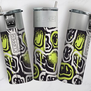 Smiley Clipper Tumbler Wrap Seamless Graffiti PNG Funny Print - Etsy