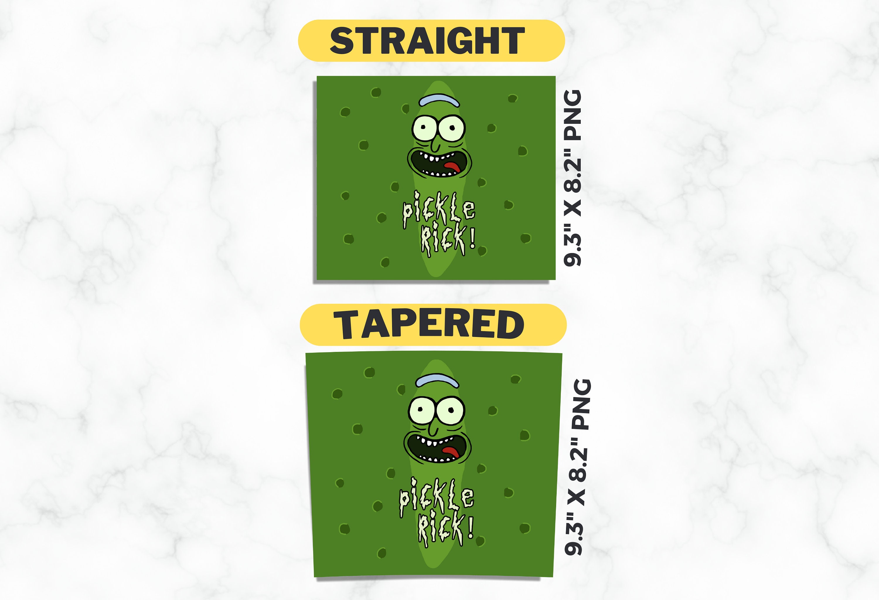 Pickle Ricky Tumbler Wrap Morty PNG Seamless File Digital Download ...