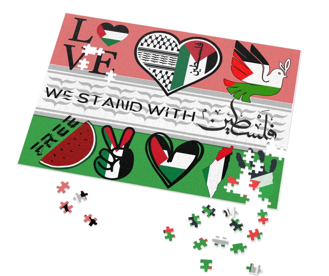 Save Palestine Jigsaw Puzzle in Metal Box 30, 110, 252, 500,1000-piece ...