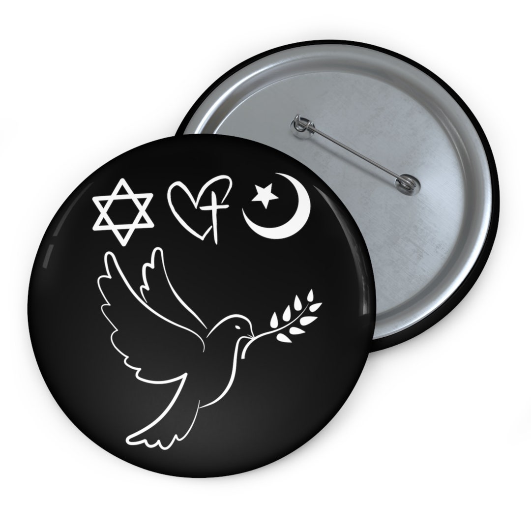 Black Palestine Peace Button Pin Badge for Those Who Stand Against War ...