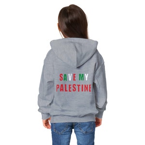 Kids Handala Palestine Hoodie With Save My Palestine" on the Back in ...