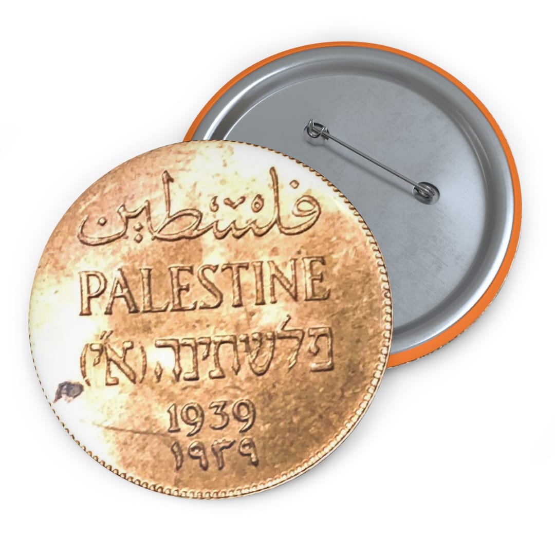 1939 Palestinian Coin Button Badge: Arabic & Hebrew Writing - Etsy