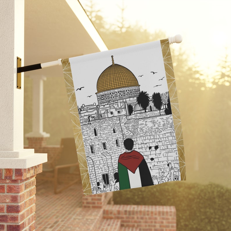 Masjid Al Aqsa Flag: Palestine Banner, Dome of the Rock Lawn Sign - Etsy