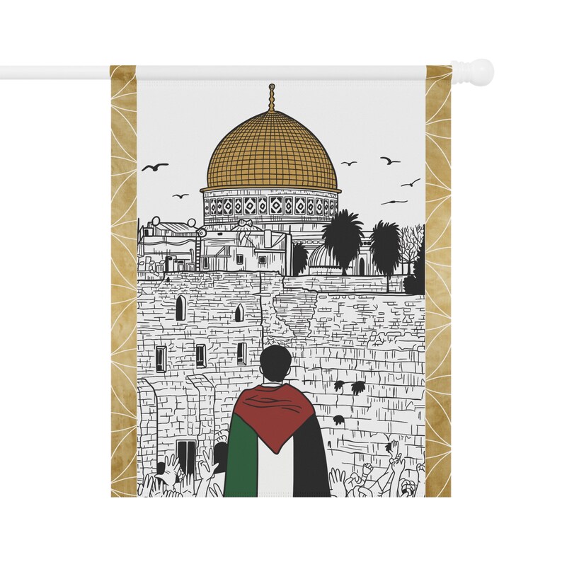 Masjid Al Aqsa Flag: Palestine Banner, Dome of the Rock Lawn Sign - Etsy