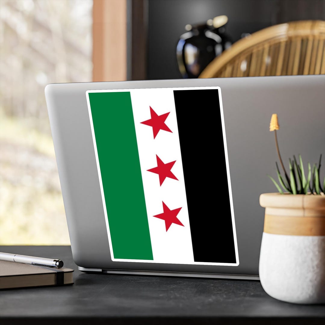 New Syrian Flag Sticker Water Resistant Syria Independence Flag Durable ...