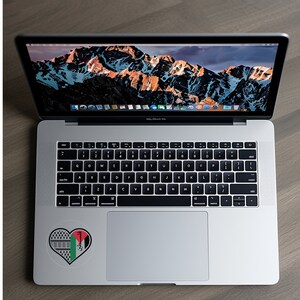 Water-resistant Palestinian Heart Sticker TRANSPARENT Vinyl Indoor ...