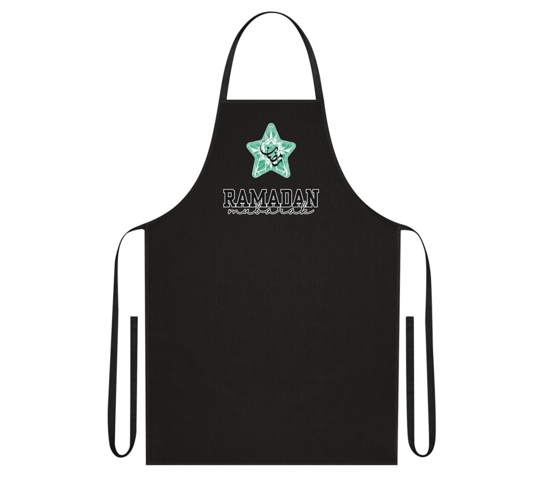 Ramadan Mubarak Apron With an Arabic Calligraphy on a Green Islamic ...