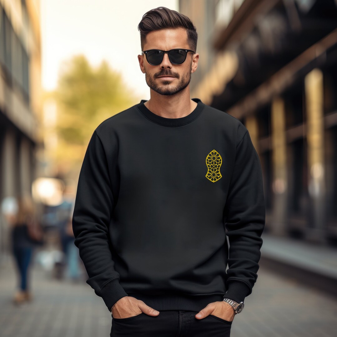 Gold Embroidered Nalayn Sweatshirt Footprint of Prophet Muhammad PBUH ...