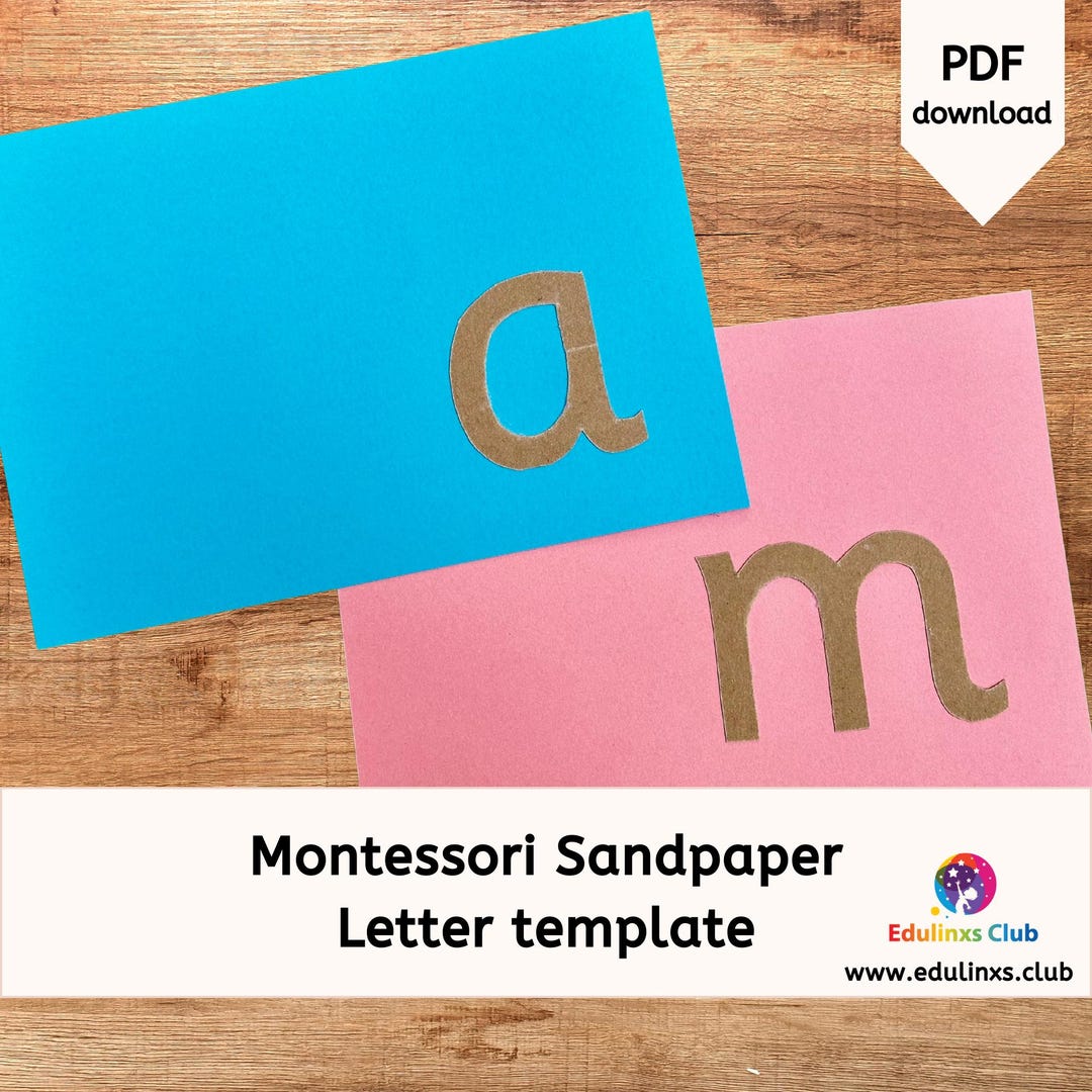 Sandpaper Letters Template, Lowercase Print, Montessori Resource ...