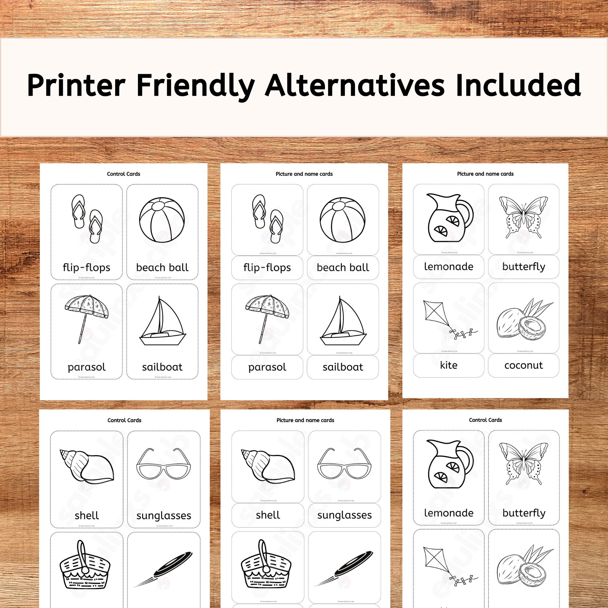 Summer 3-part Cards, Montessori Class Resource, Preschool Hands-on ...