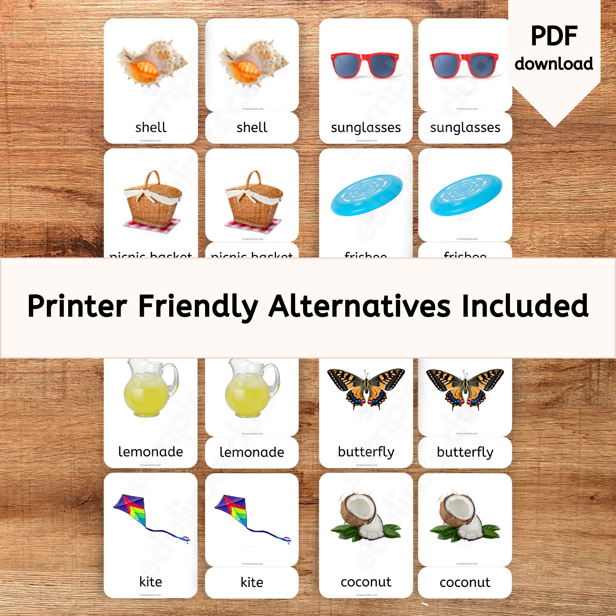 Summer 3-part Cards, Montessori Class Resource, Preschool Hands-on ...