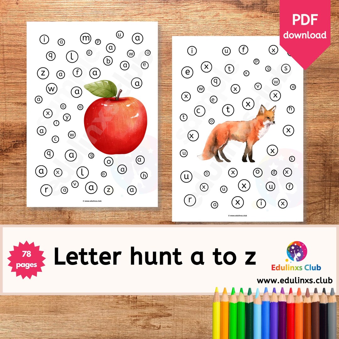 Letter Hunt a to Z PDF Printable, Preschool Classroom/homeschool ...