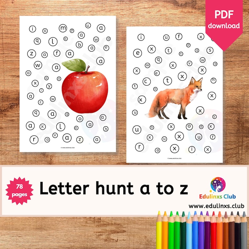 Letter Hunt a to Z PDF Printable, Preschool Classroom/homeschool ...
