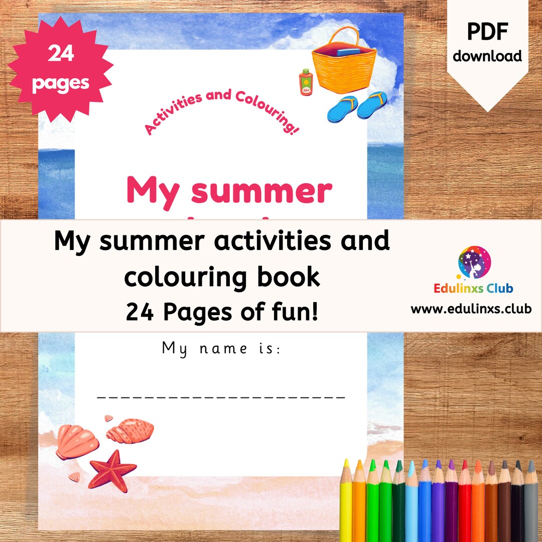 My Summer Activities and Colouring Book for Kids, Dot-to-dot Activities ...