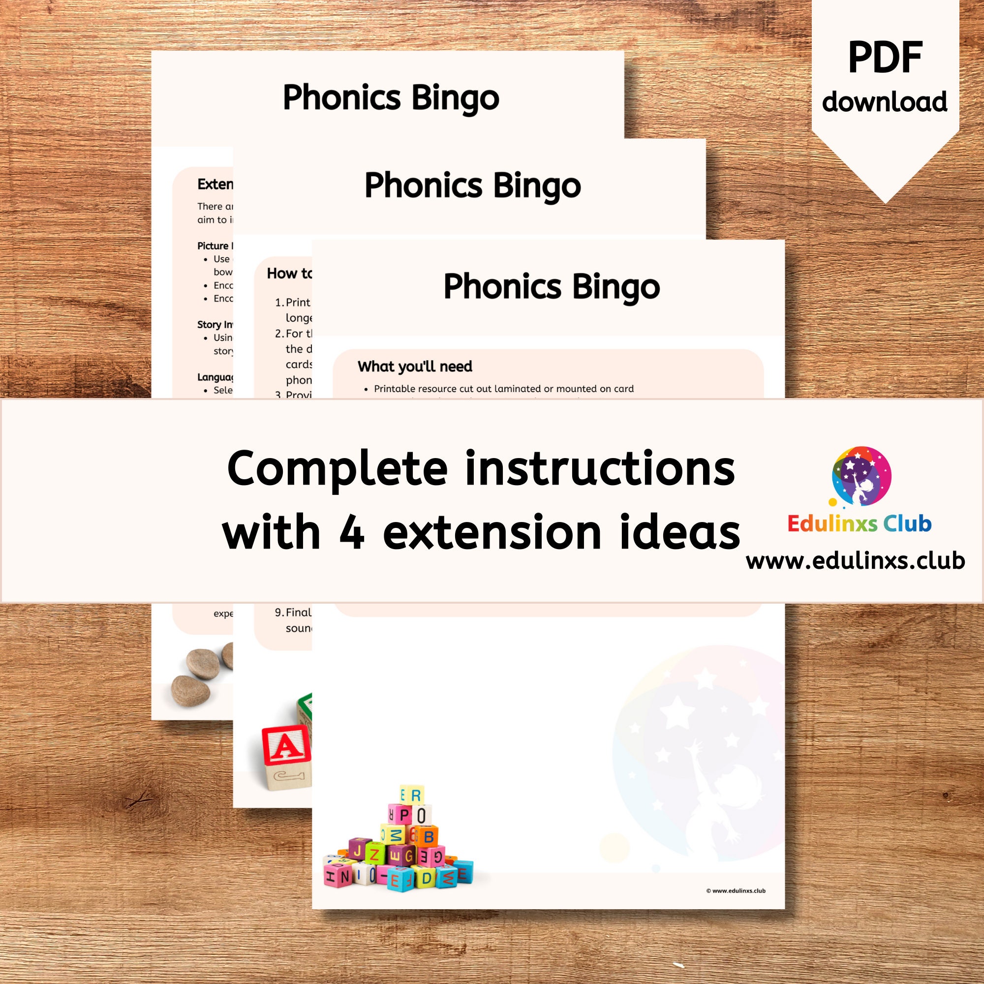 Phonics Bingo, Initial Phoneme Sound Practice, Preschool Literacy Hands ...
