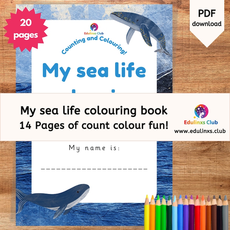 Sea-life Colouring Book for Kids, Dot-to-dot Activities, PDF Digital - Etsy