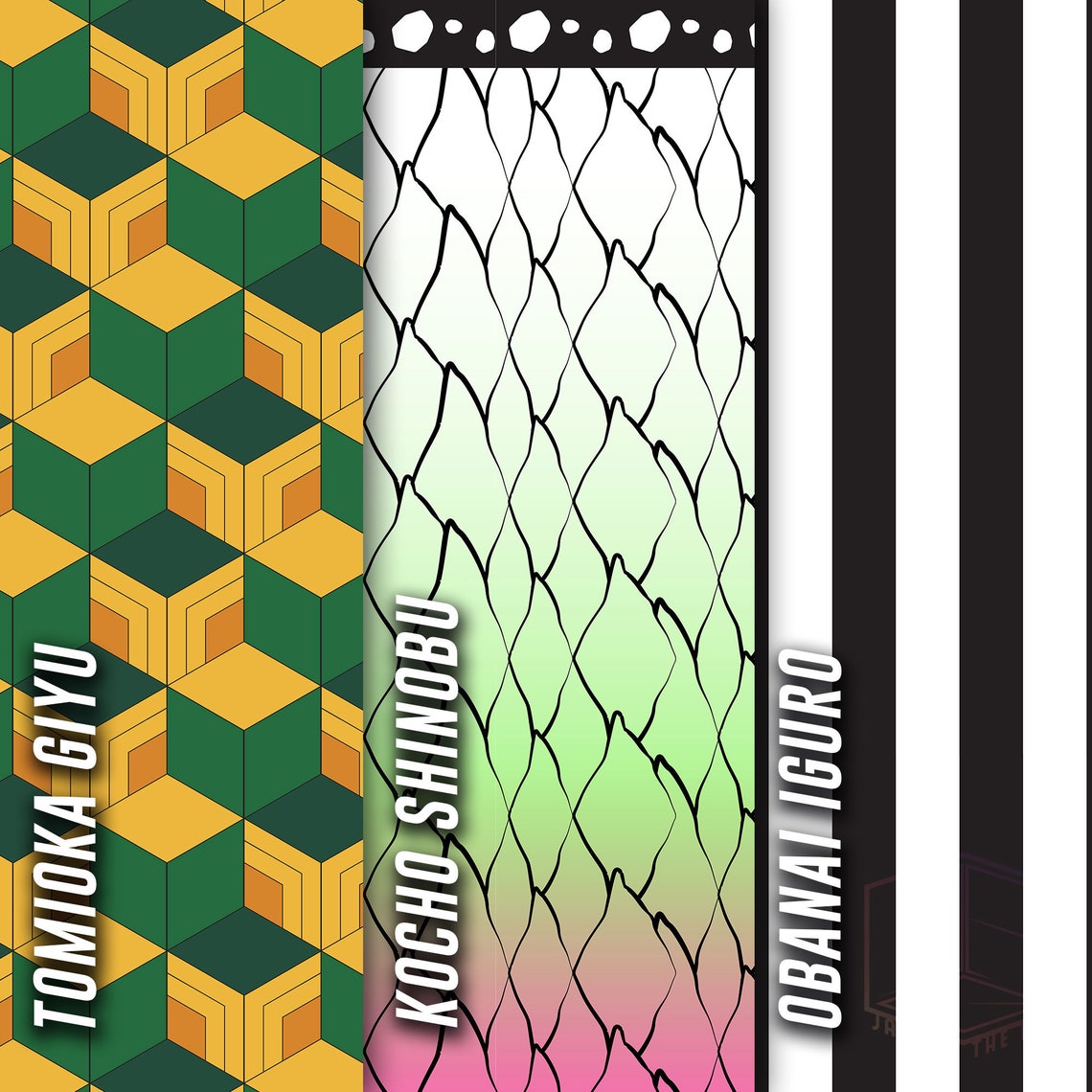 Downloadable Anime-inspired, Digital Paper, Printable, Geometric ...