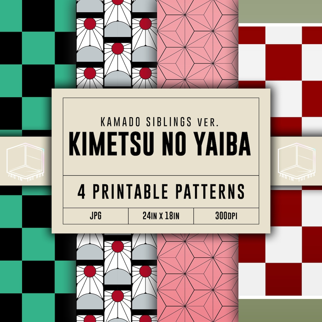 Downloadable Anime-inspired, Digital Paper, Printable, Geometric ...