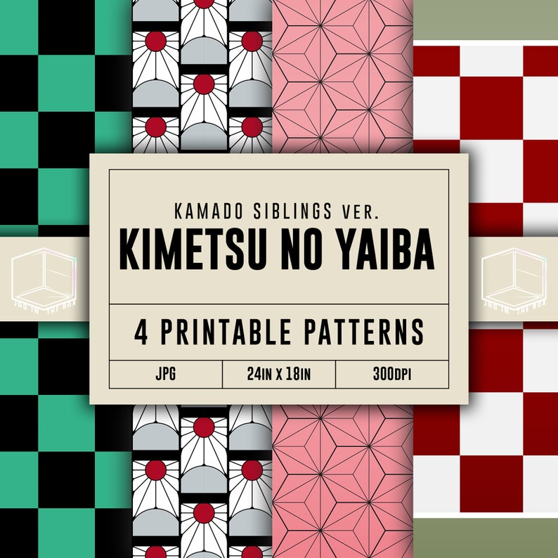 Downloadable Anime-inspired, Digital Paper, Printable, Geometric ...