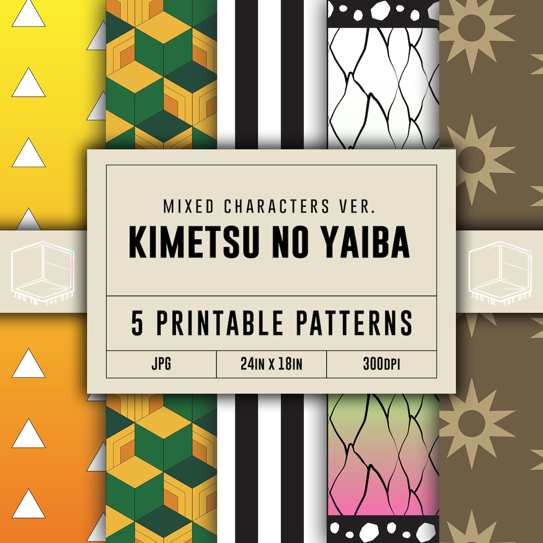 Downloadable Anime-inspired, Digital Paper, Printable, Geometric ...