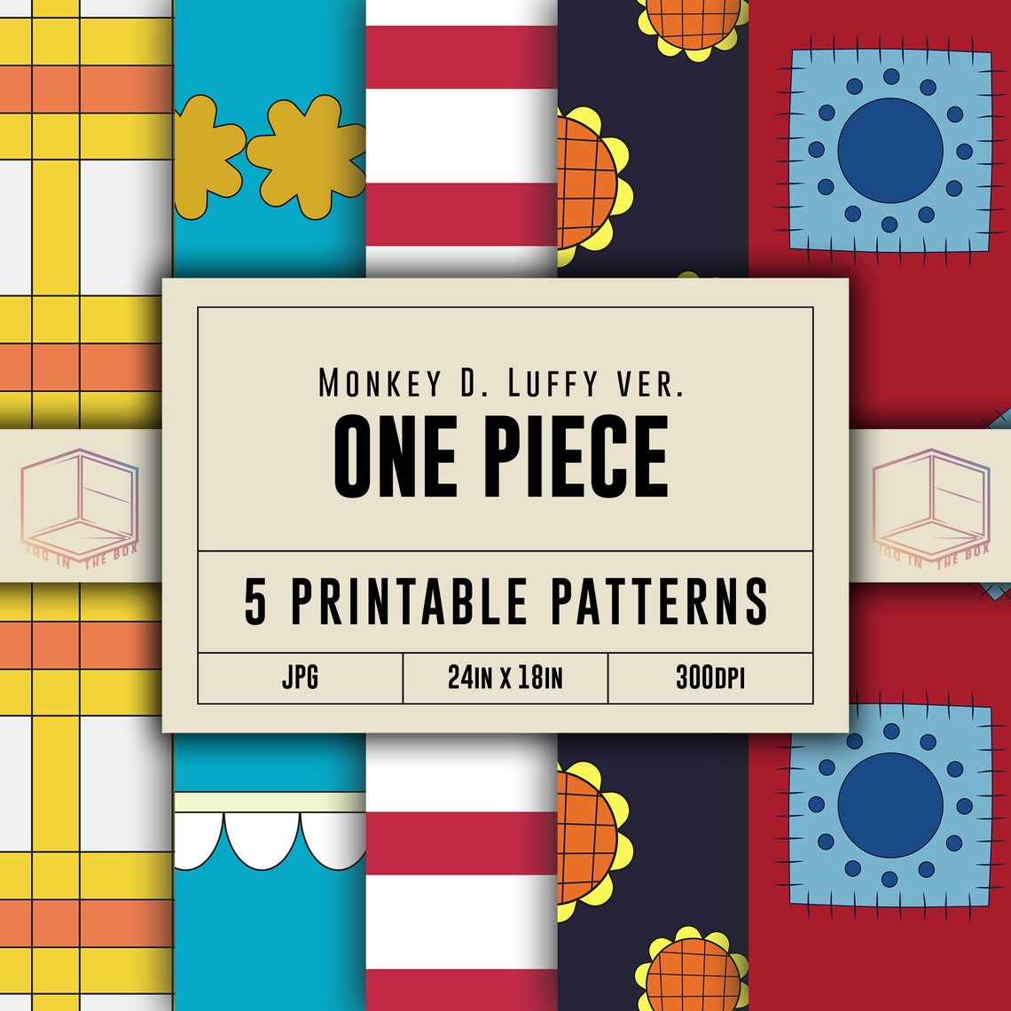 Downloadable Anime-inspired, Digital Paper, Printable, Geometric ...