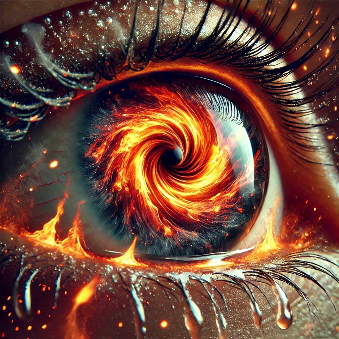 Burning Gaze – the Eye of Fire | Surreal Fantasy Artwork as a Digital ...