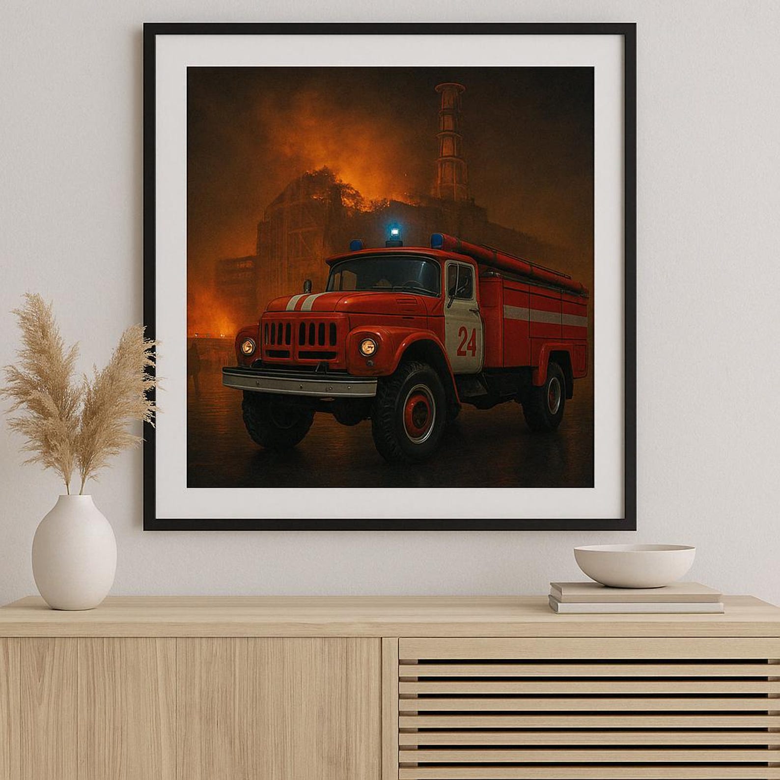 Chernobyl Fire Truck – ZIL-130 in Action in Front of Reactor 4 (1986 ...