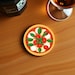 Pizza Coasters Set – Italian-inspired Pizza Drink Coasters With Cork ...