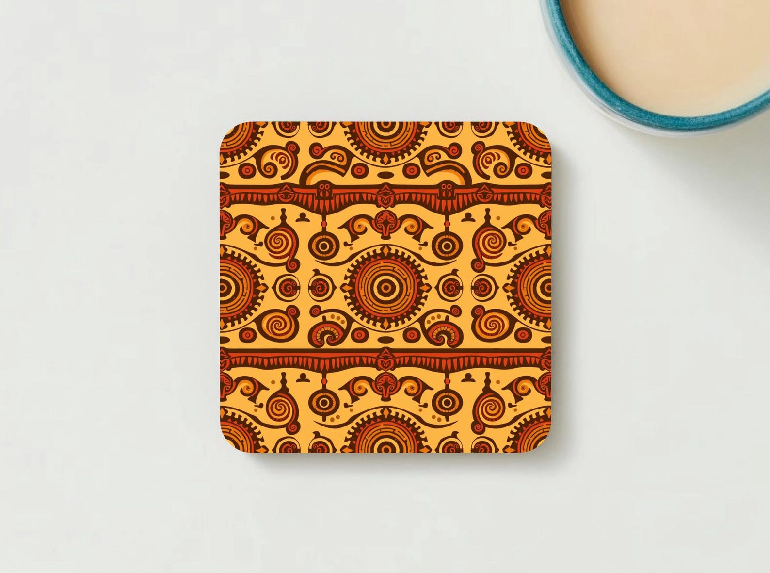 Peruvian Inca Coasters Set – Traditional Andean Patterns With Cork ...