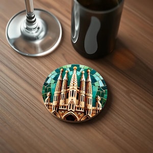 Barcelona Mosaic Coasters - Gaudí Inspired Modernist Trencadís Drink ...