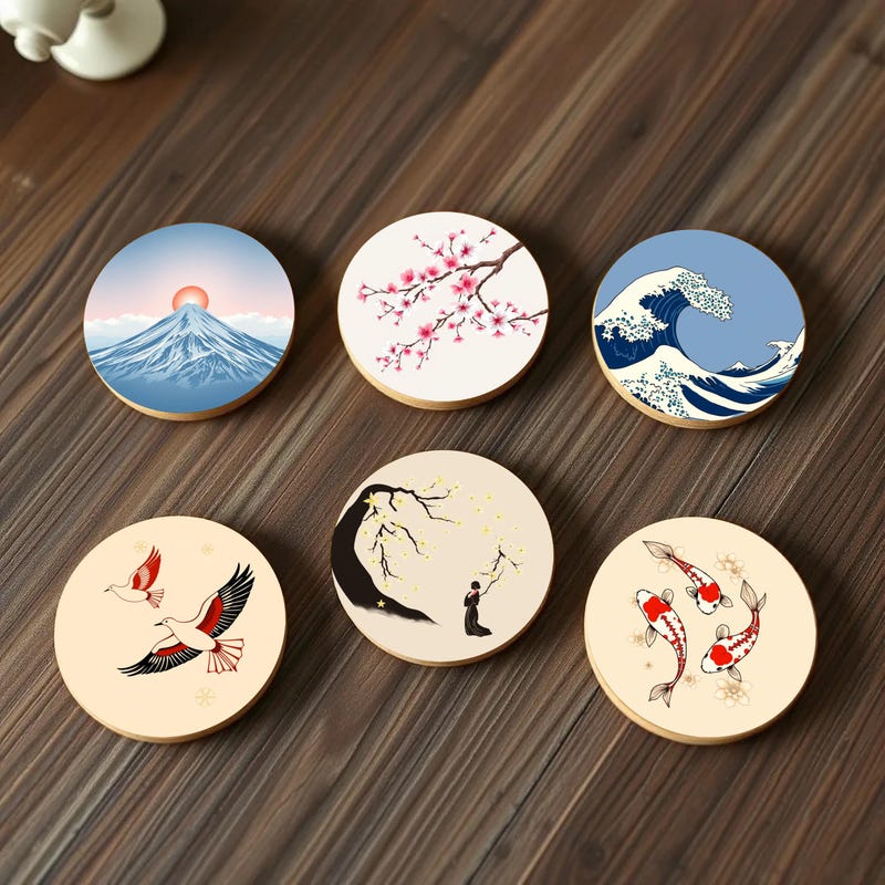 Japanese Coasters - Etsy