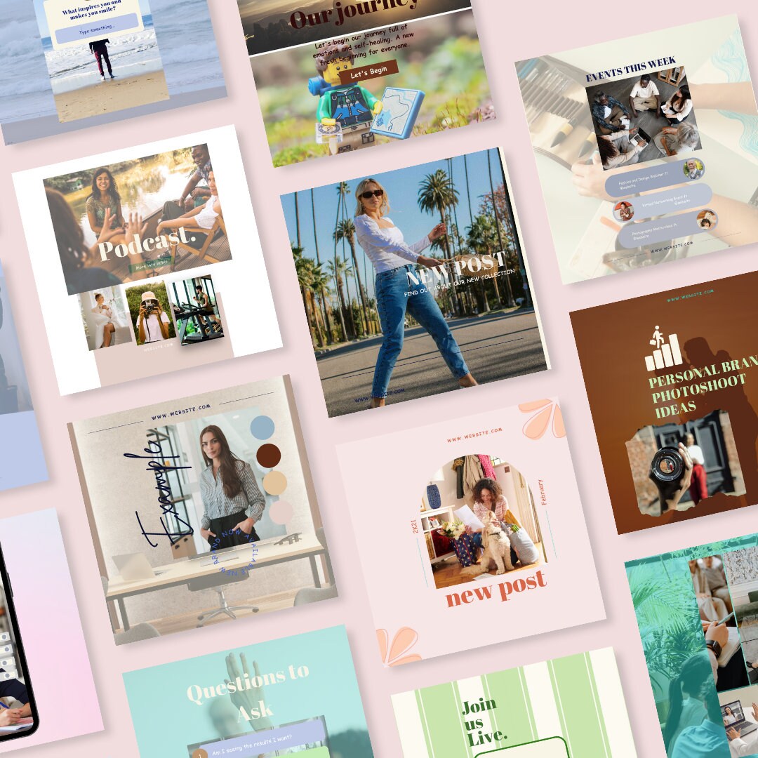 210 Instagram and Magazine Templates Bundle Coaching Fashion - Etsy