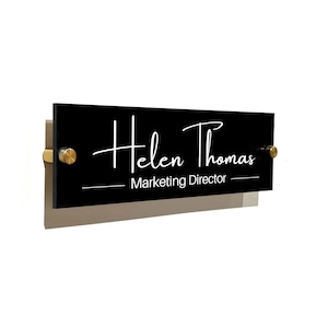 ADD LOGO Office Custom Name Plate - Wall Mounted Personalized Sign ...