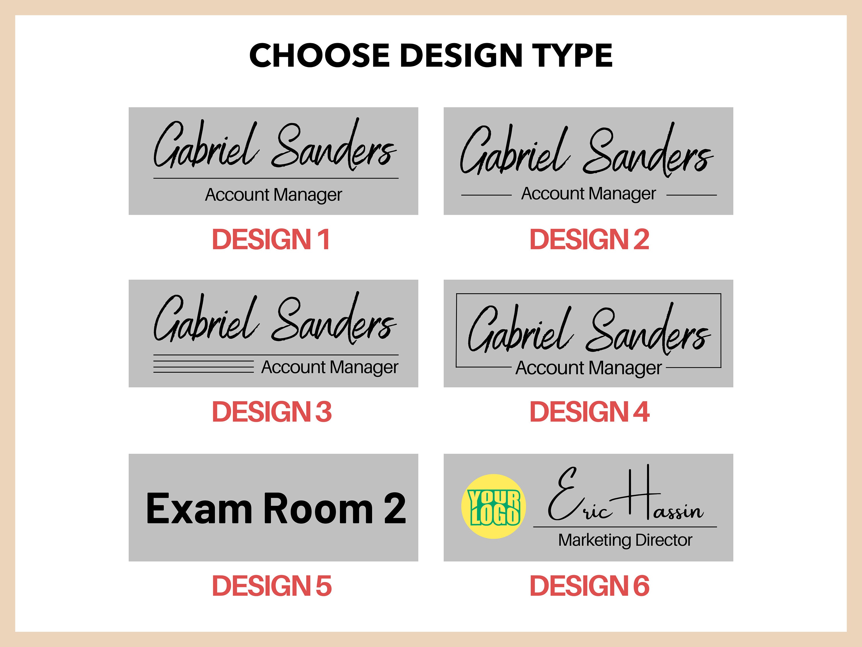 FROSTED Name Plate Office Decor Reception Sign Door Decor Entrance Sign ...