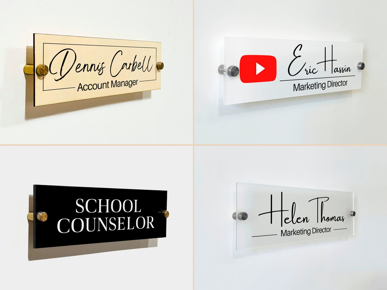 Wall Sign Name Plate Door Name Plate Office Gifts Executive Sign Wall ...