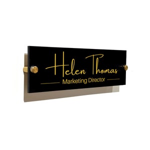 FROSTED Name Plate - Office Decor Reception Sign Door Decor Entrance ...