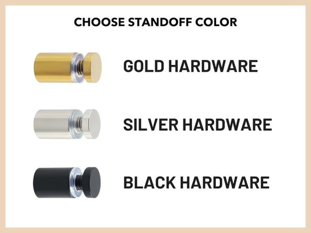 Set of 4 Standoffs - Hardware to Hang, Polished Chrome, Matte Silver ...