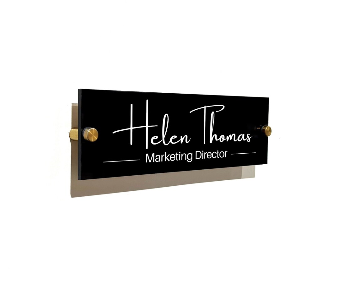 ADD LOGO Office Custom Name Plate - Wall Mounted Personalized Sign ...