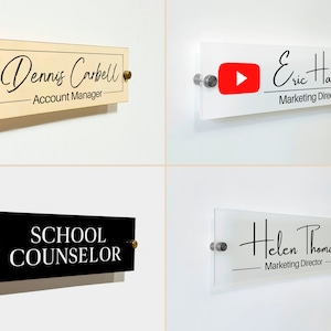 FROSTED Name Plate - Office Decor Reception Sign Door Decor Entrance ...
