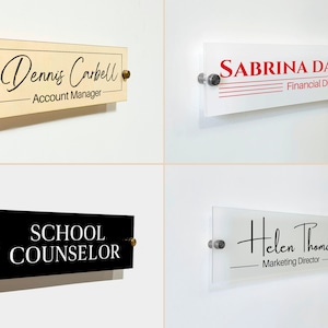 Wall Sign Name Plate Door Name Plate Office Gifts Executive Sign Wall ...