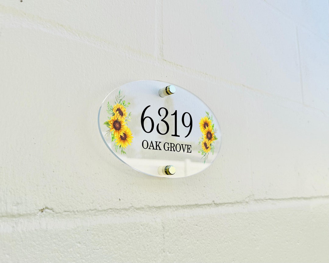 Front Door Address Sign 8x4" - Unique Door Numbers Outdoor Decor ...