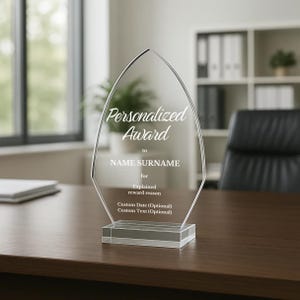 Custom Office Award Plaque Acrylic Appreciation Award Personalized ...