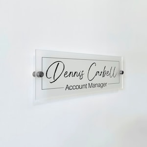 ADD LOGO Office Custom Name Plate - Wall Mounted Personalized Sign ...