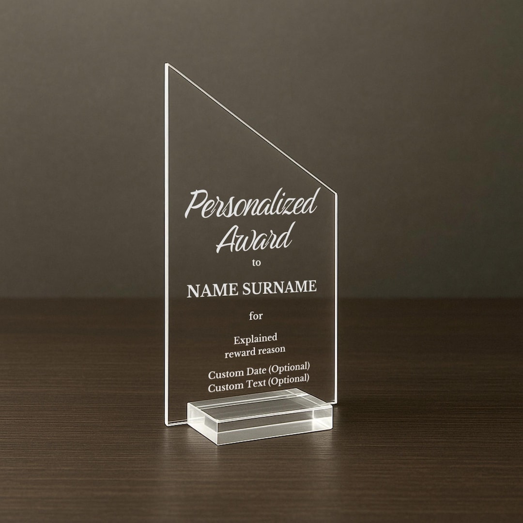 Custom Office Award Plaque Acrylic Appreciation Award Personalized ...